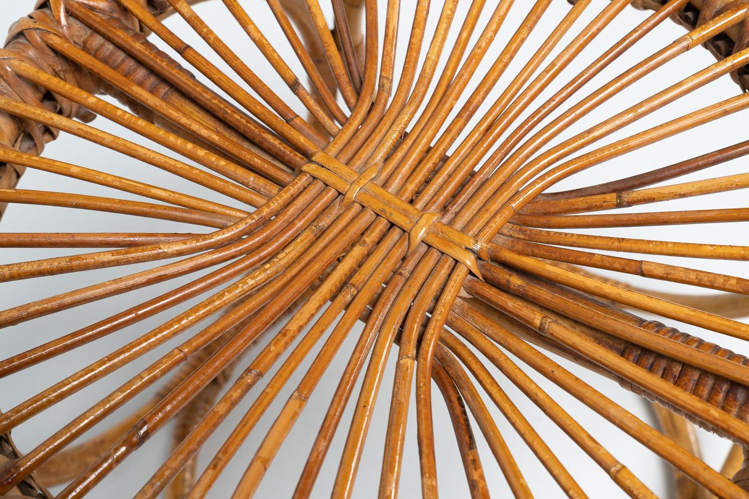 Set of Spanish Rattan Stools, 1950 for sale at Pamono