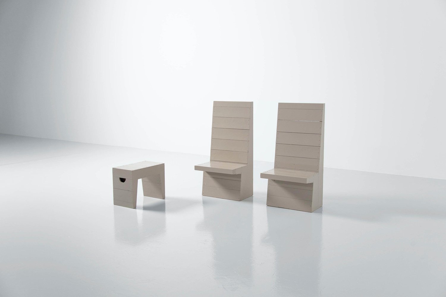 Vintage Dutch Stool by Jan De Jong, 1970 for sale at Pamono