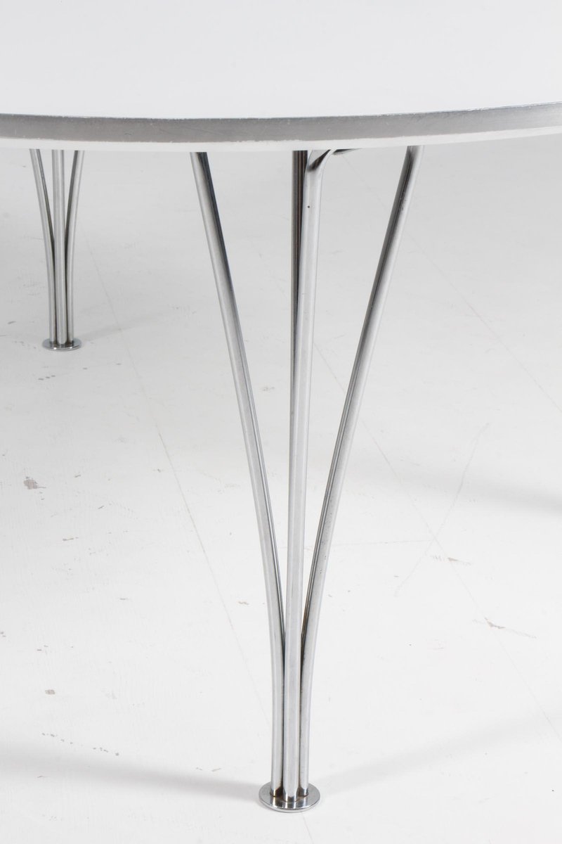 Round Coffee Table attributed to Piet Hein & Bruno Mathsson for Fritz ...