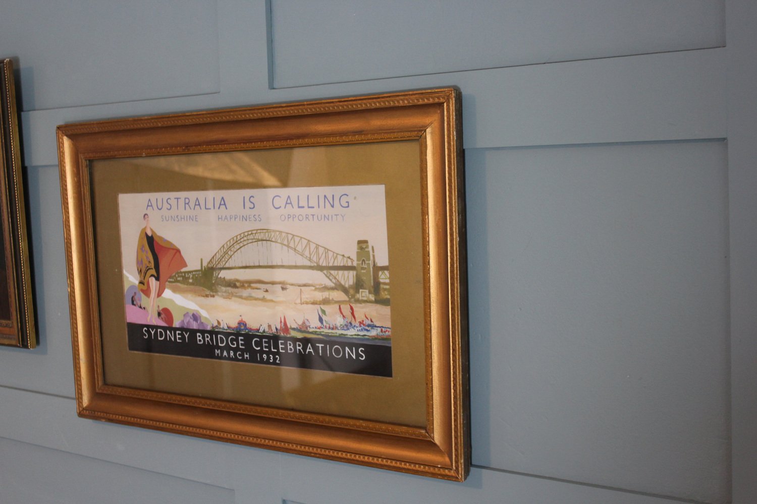 Sydney Harbour Bridge Poster in Gouache, 1932 for sale at Pamono