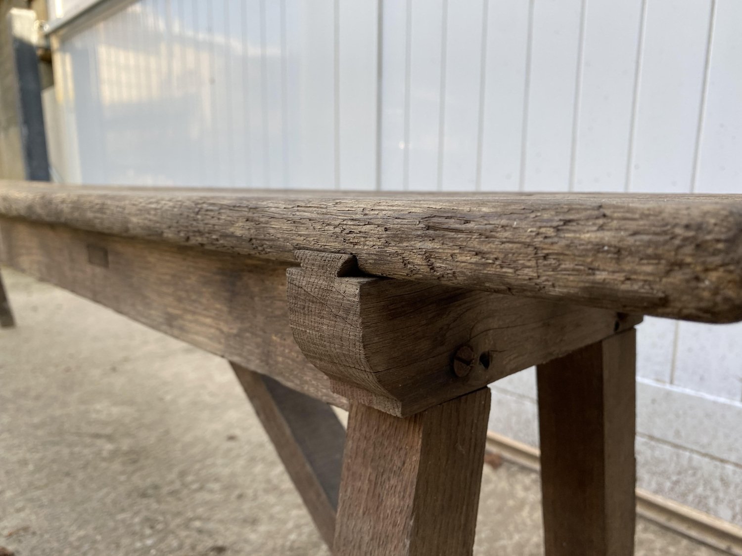 Oak Wood Farm Benches 2m for Rustic Farm Table 1900, 1890s, Set of 2 ...