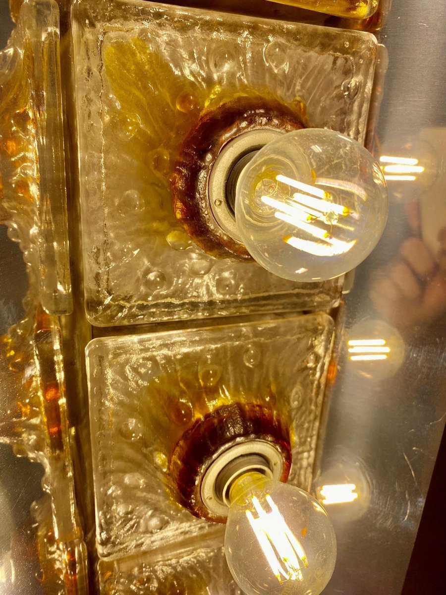 Bicolor Murano Glass Wall Light attributed to Toni Zuccheri, Italy ...