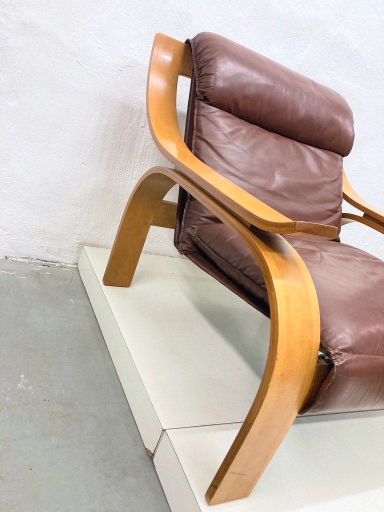 Woodline Lounge Chair by Marco Zanuso for Arflex, 1960s for sale at Pamono