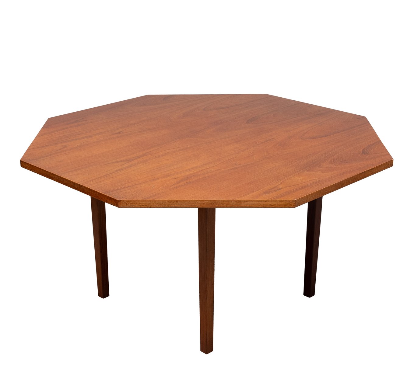 Teak Octangle Shaped Dining Table, 1960s for sale at Pamono