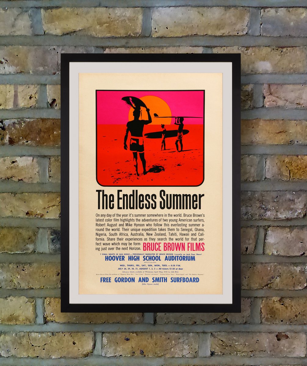 The Endless Summer Original US Film Poster by John Van Hamersveld, 1965 ...