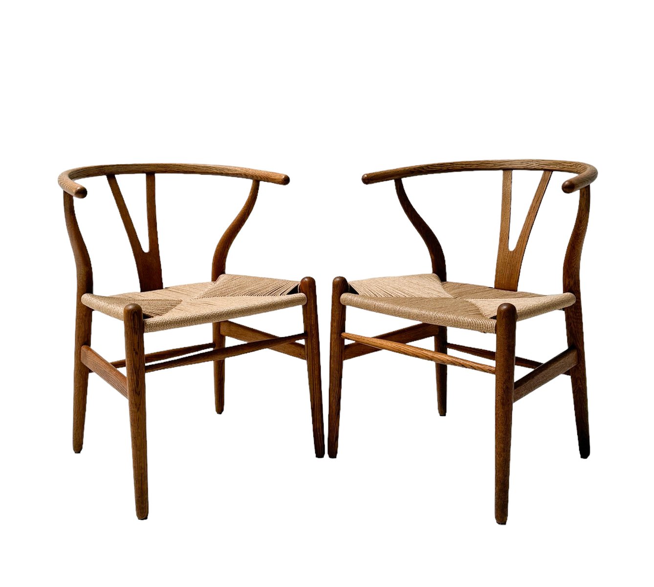 Wishbone CH 24 Chairs by Hans J. Wegner for Carl Hansen & Søn, 1950s ...