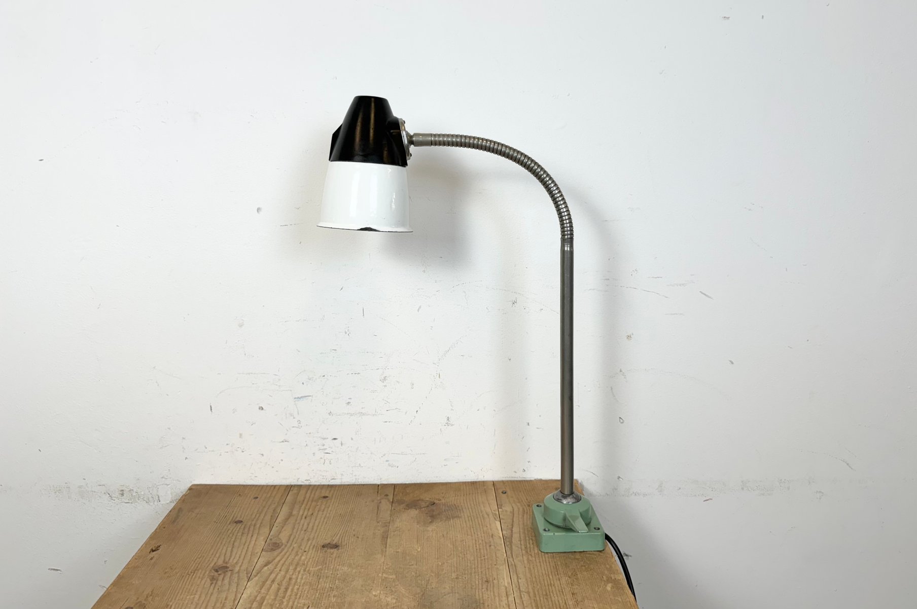 Industrial Soviet Gooseneck Work Table Lamp, 1960s for sale at Pamono