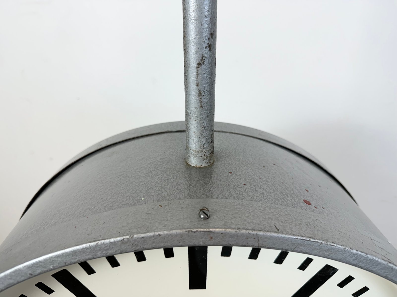 Huge Industrial Double Sided Railway Clock from Pragotron, 1960s for ...