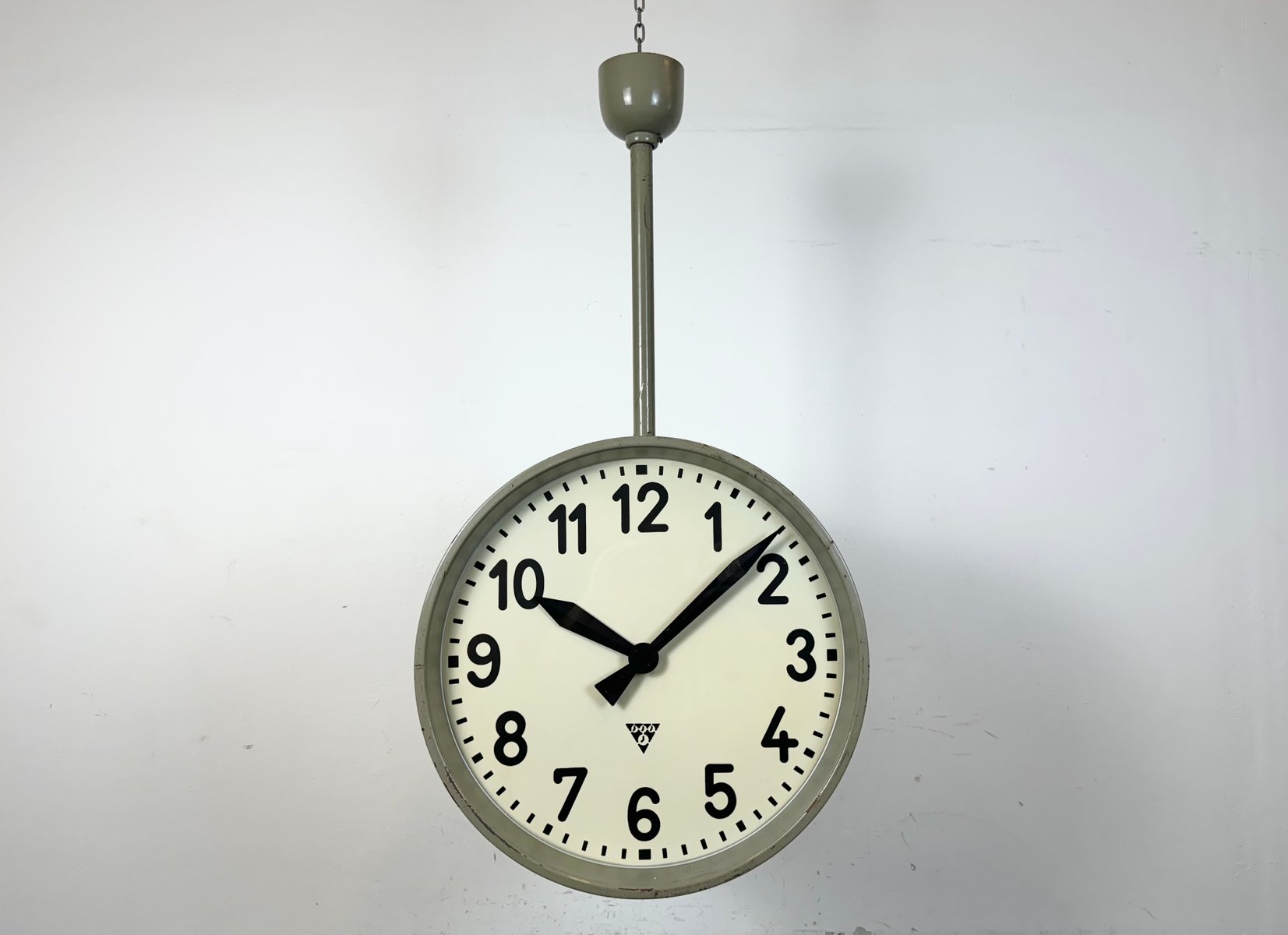 Large Industrial Double Sided Railway Factory Clock from Pragotron ...