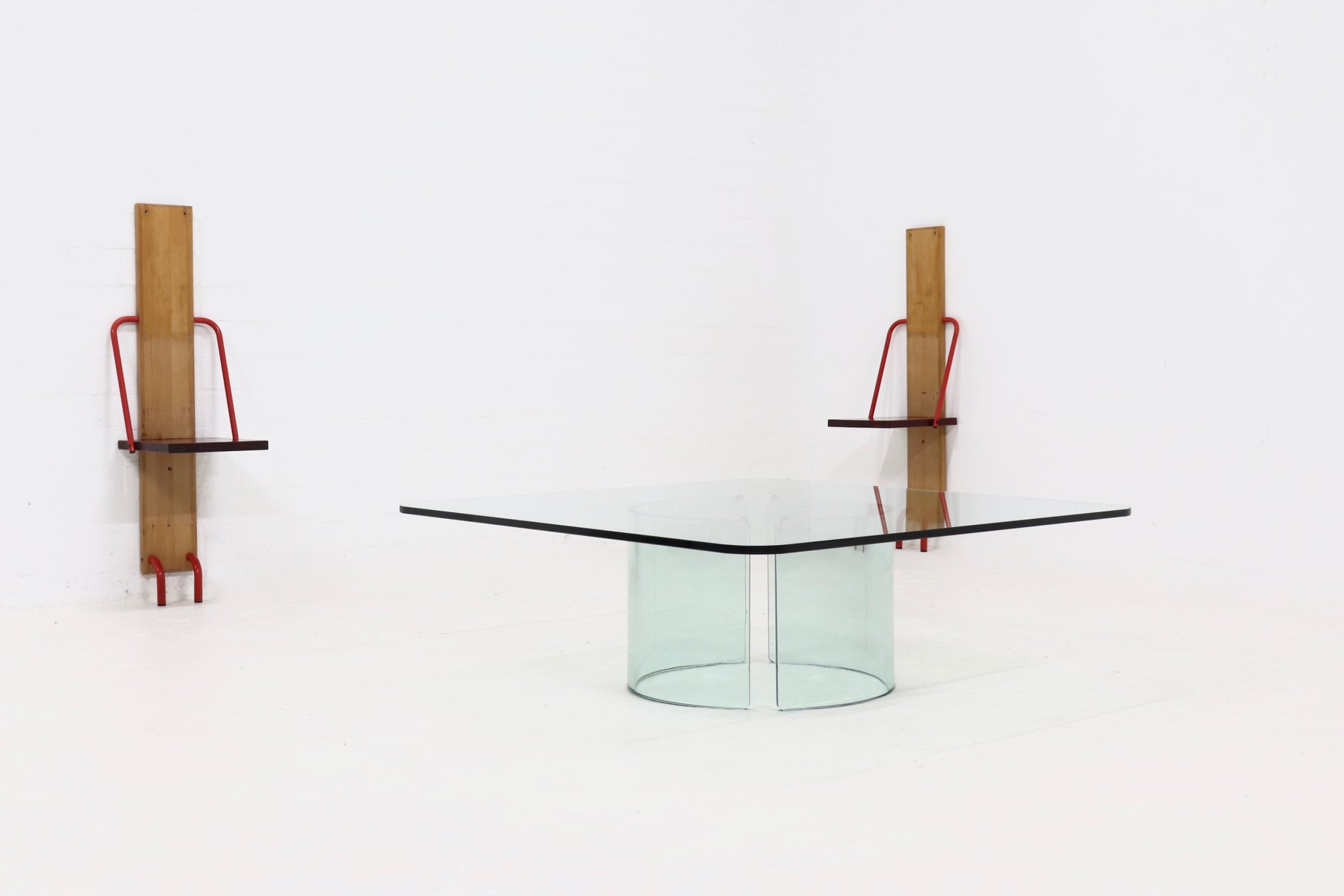 Moderner italienischer Glas Couchtisch von Gallotti & Radice, 1970er ...