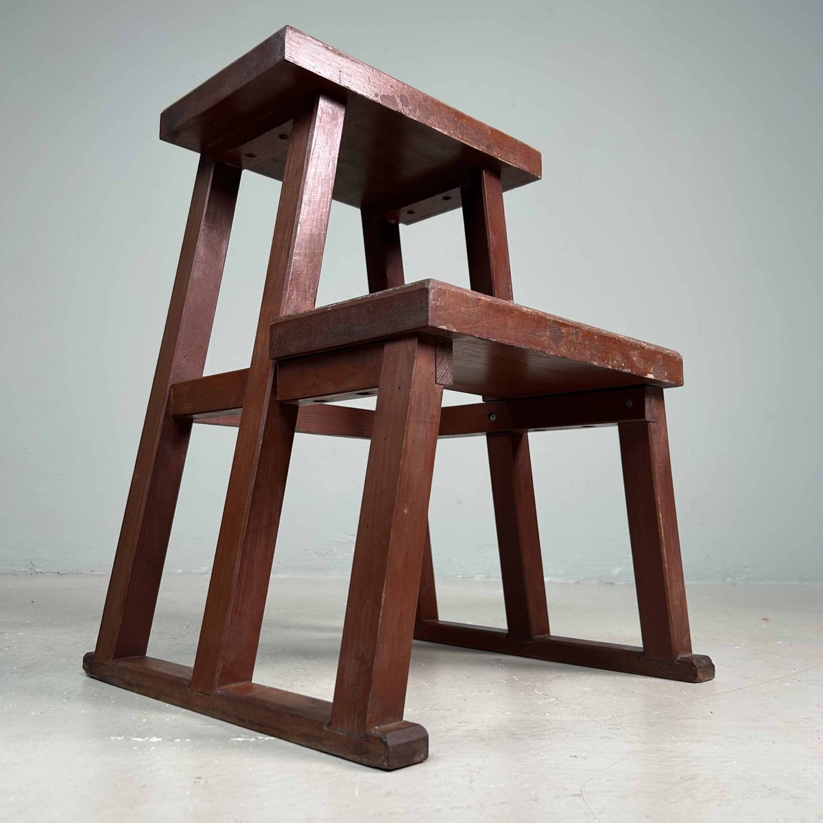 Vintage Wooden Stool, Japan, 1960s for sale at Pamono