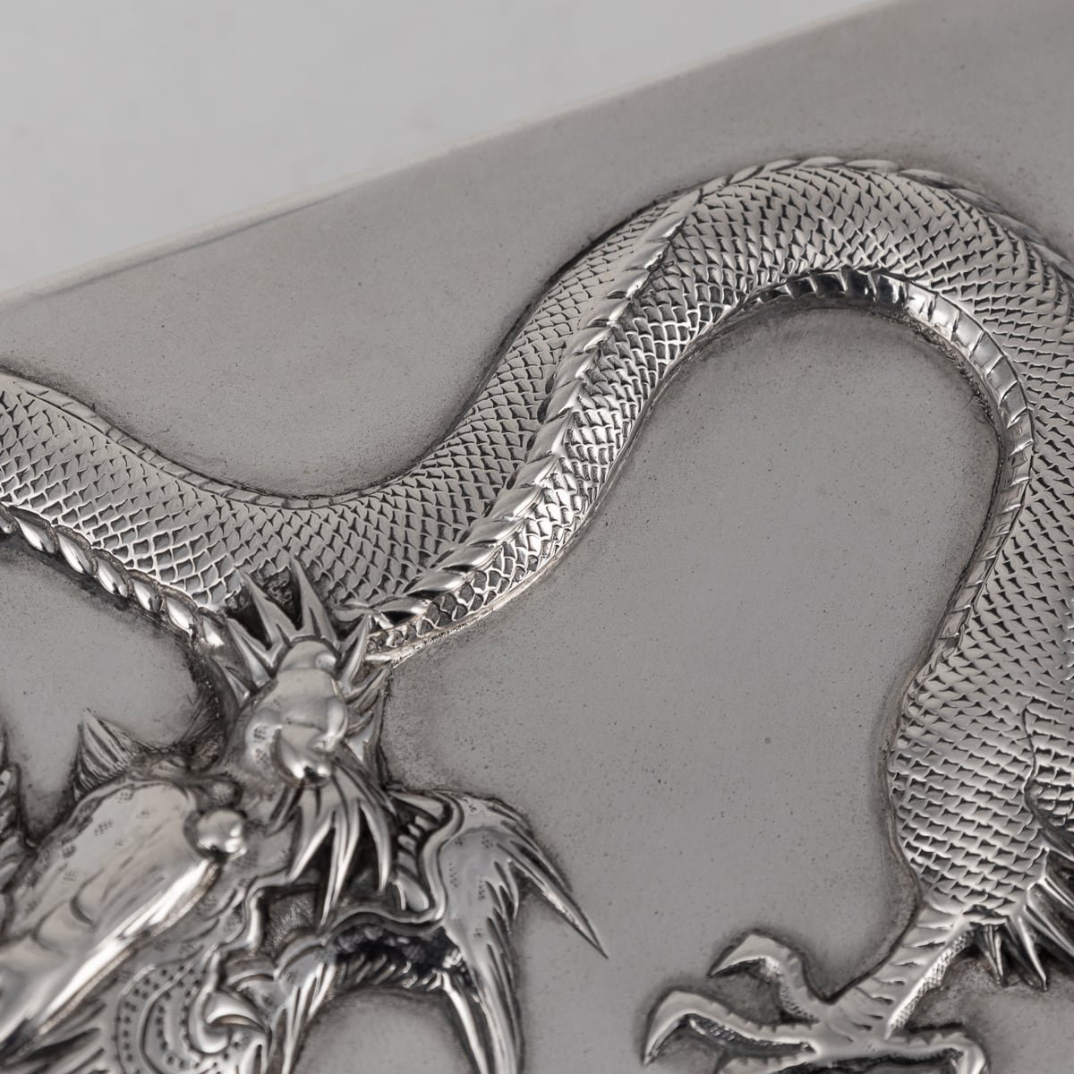 19th Century Chinese Silver Dragon Cigar Box, Canton, 1880s for sale at ...