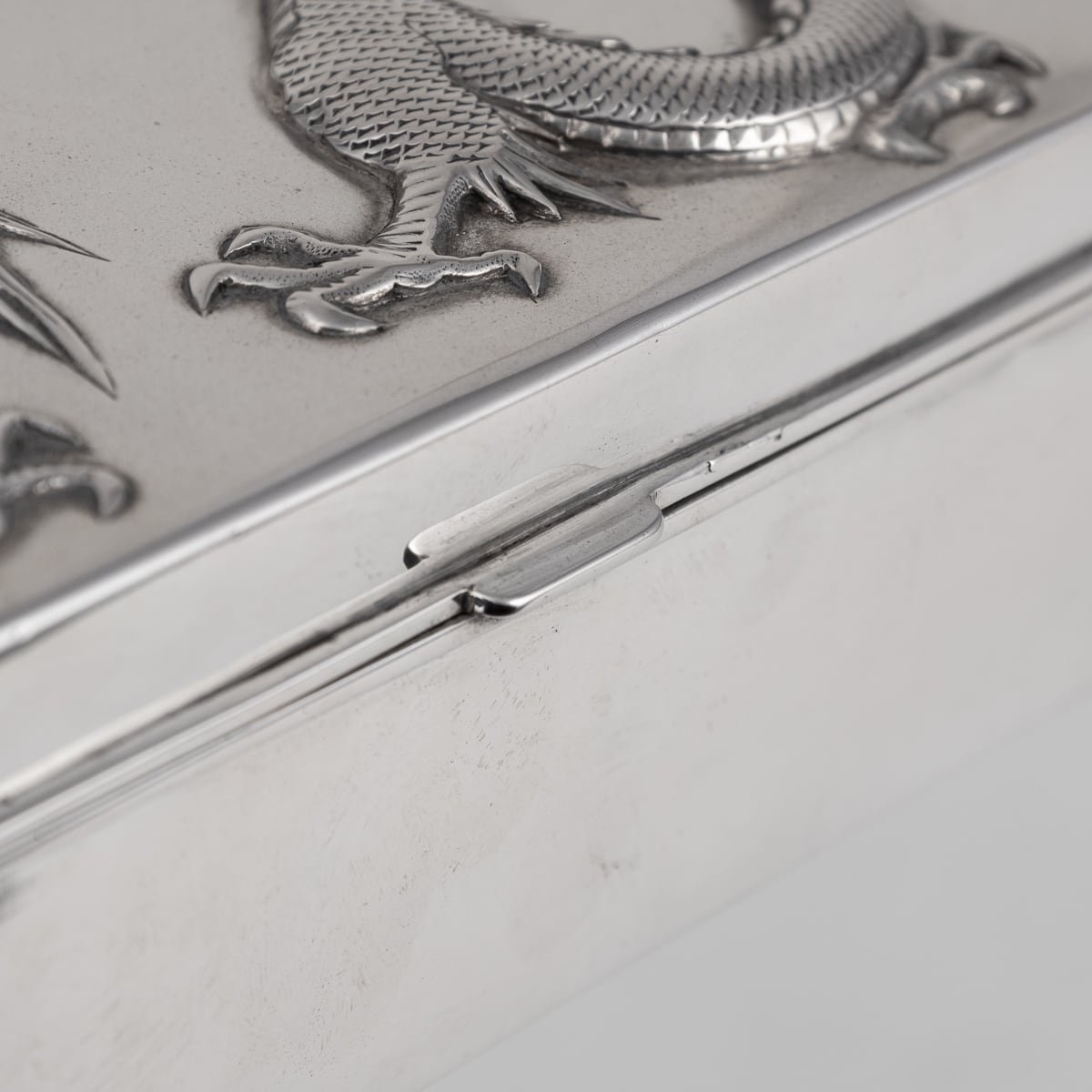 19th Century Chinese Silver Dragon Cigar Box, Canton, 1880s for sale at ...