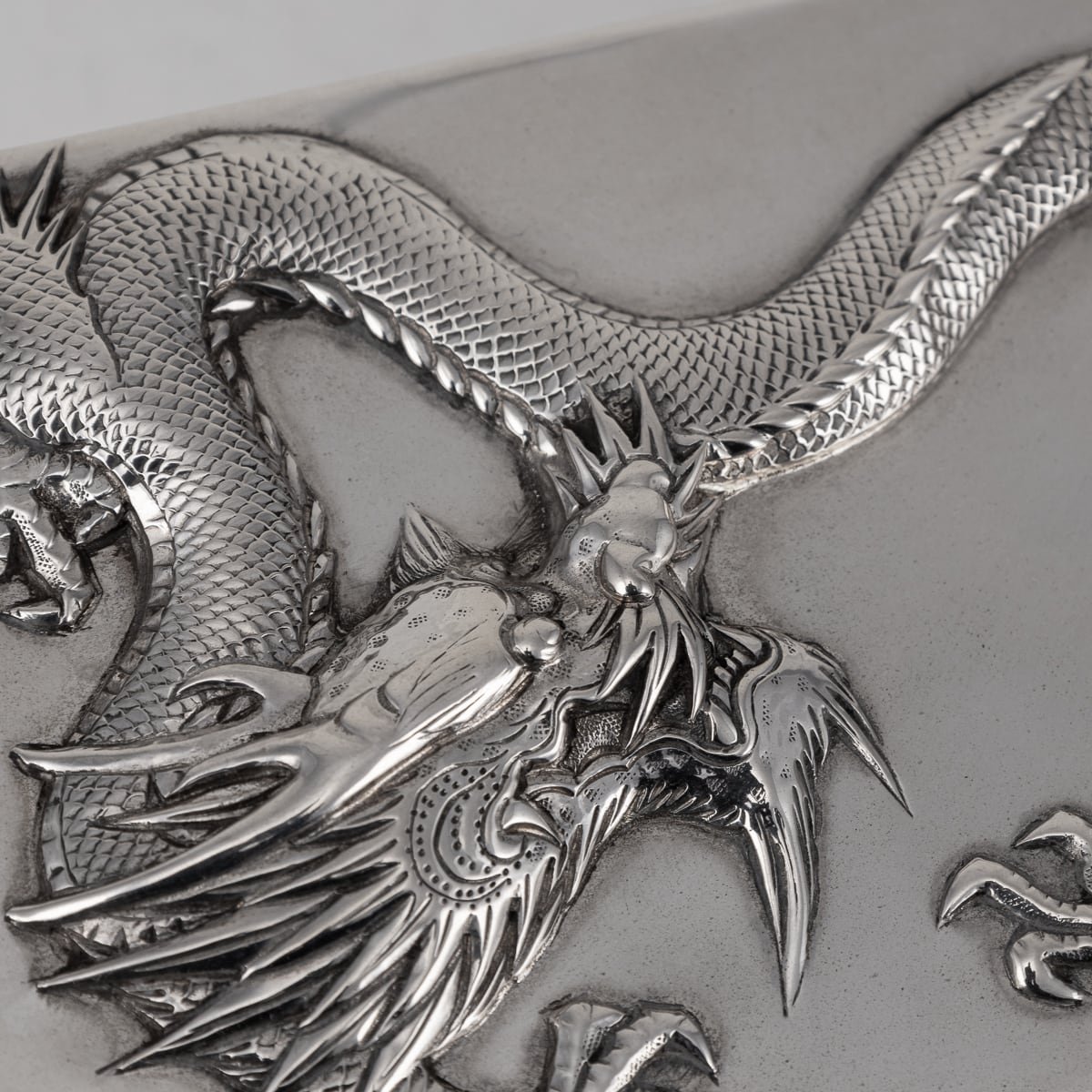 19th Century Chinese Silver Dragon Cigar Box, Canton, 1880s for sale at ...