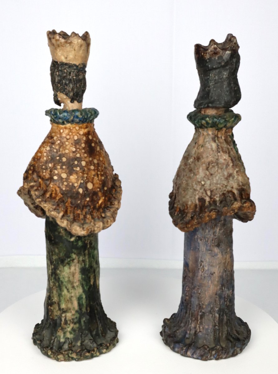 Ceramic Sculptures by Jean Pierre Viot, 1960, Set of 2 for sale at Pamono