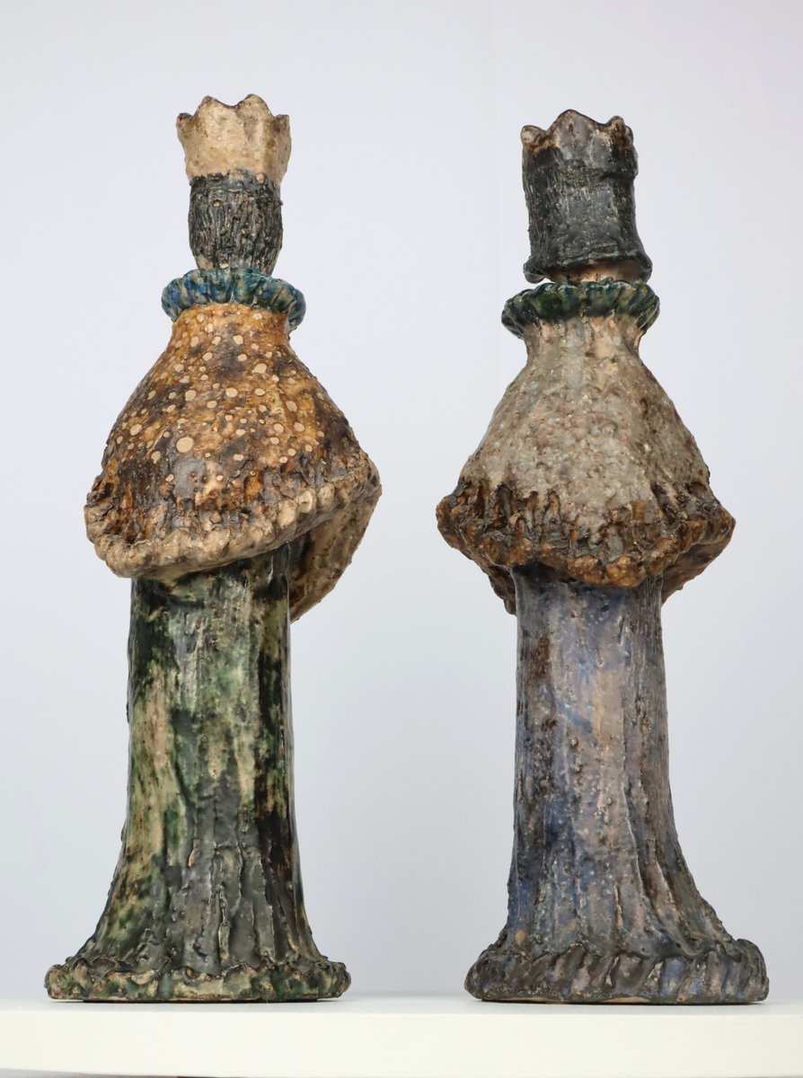Ceramic Sculptures by Jean Pierre Viot, 1960, Set of 2 for sale at Pamono