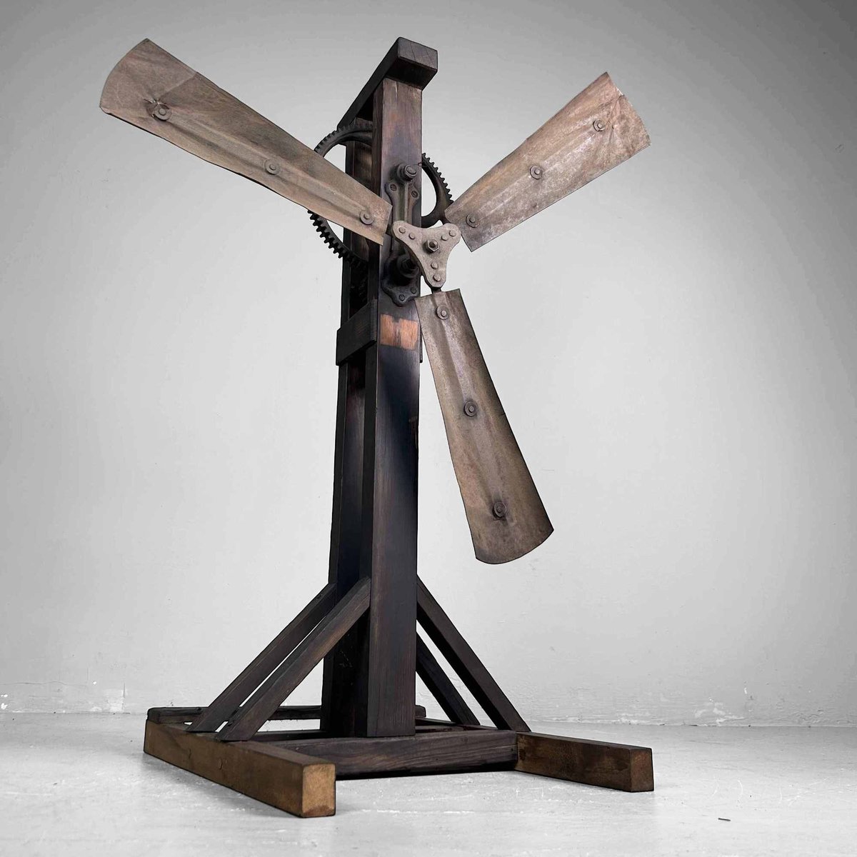 Antique Japanese Rice Windmill, 1890s for sale at Pamono