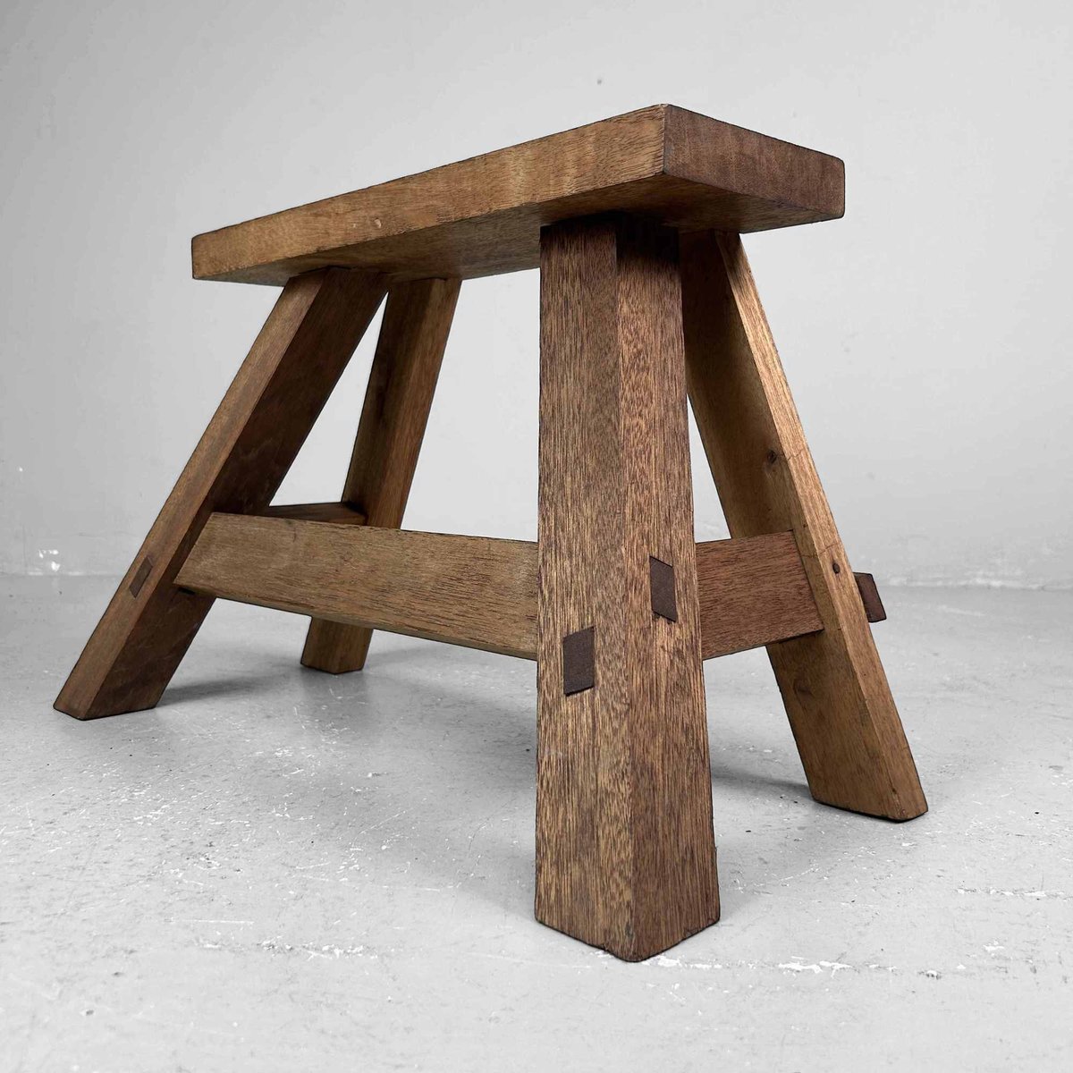 Vintage Wooden Step Stool, 1980s for sale at Pamono