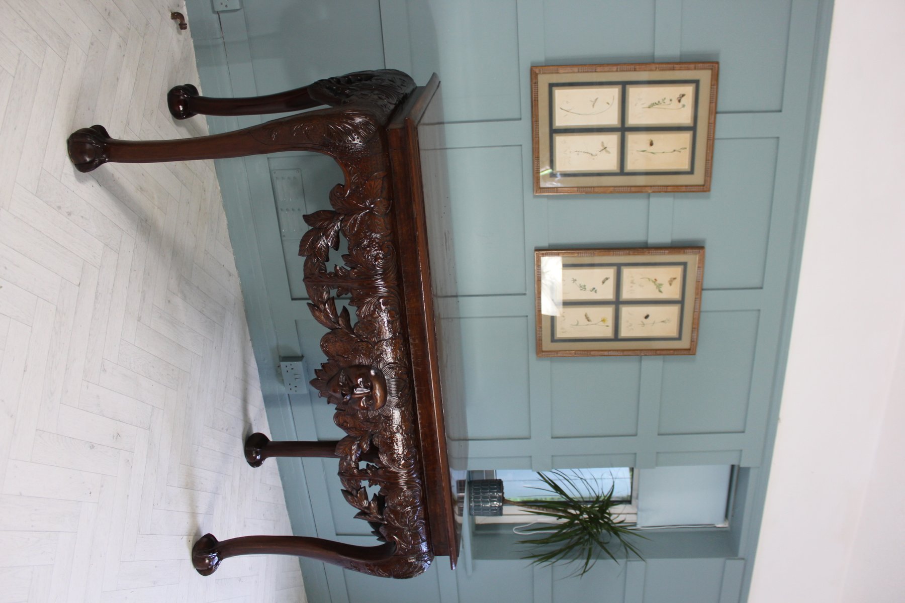 Antique Irish Mahogany Serving Table for sale at Pamono