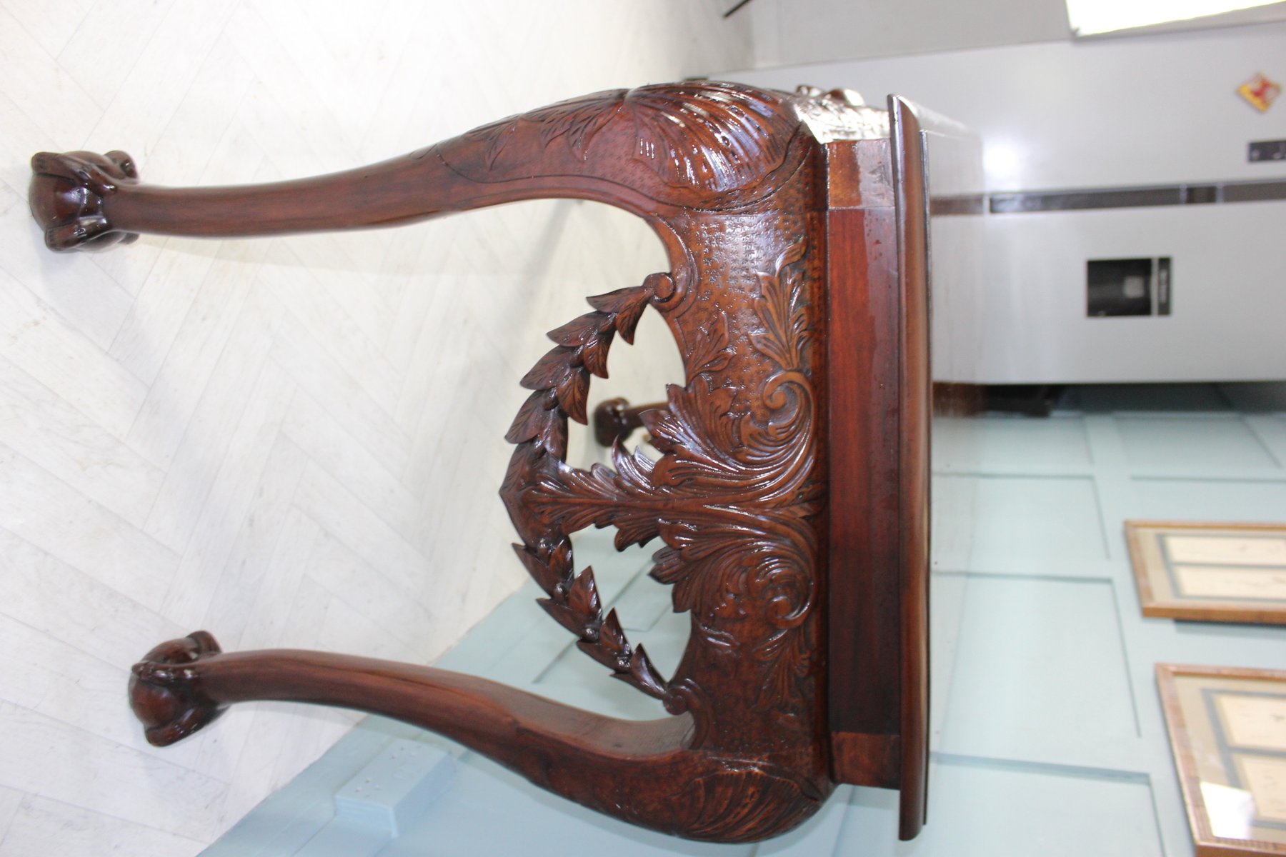 Antique Irish Mahogany Serving Table for sale at Pamono