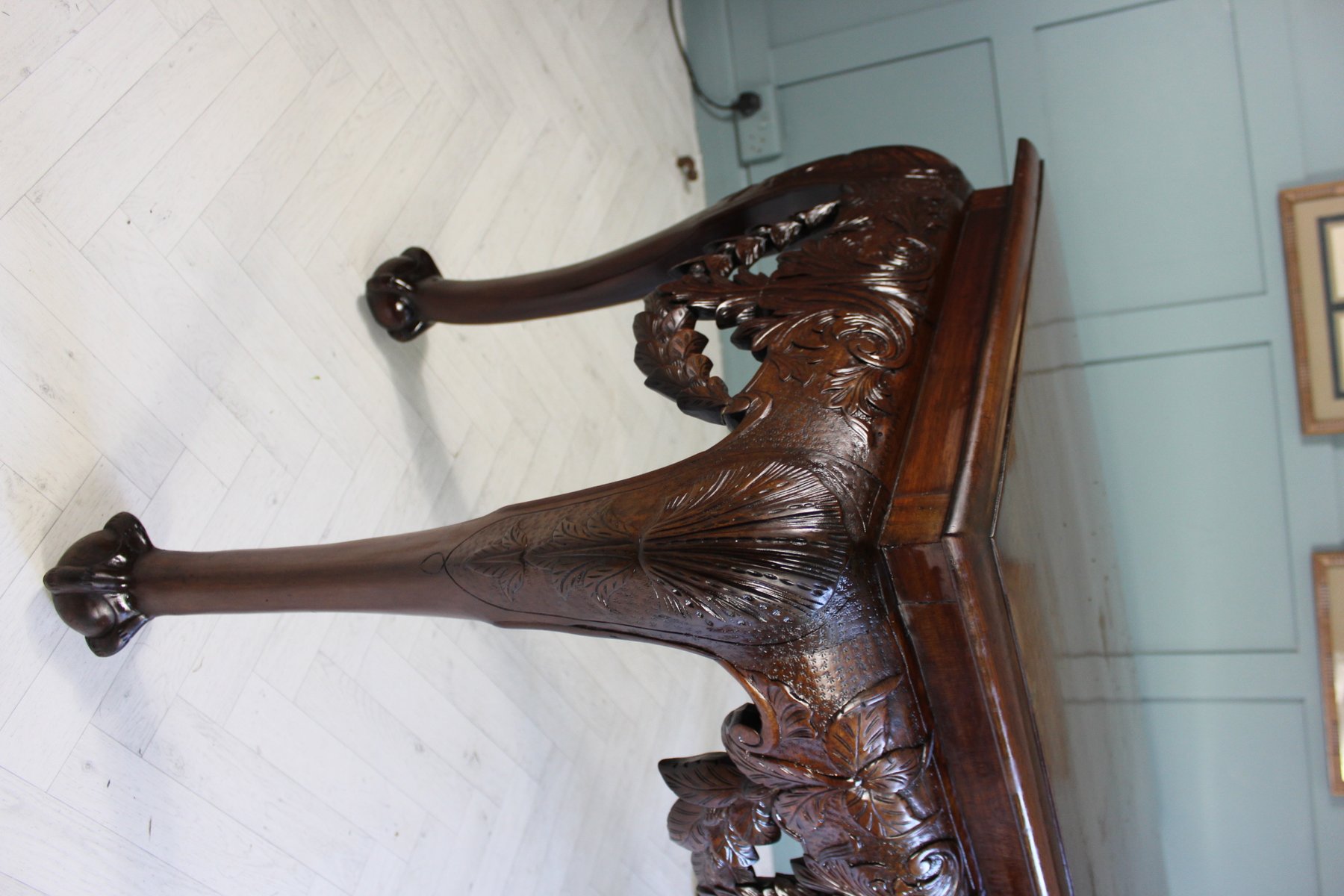 Antique Irish Mahogany Serving Table for sale at Pamono