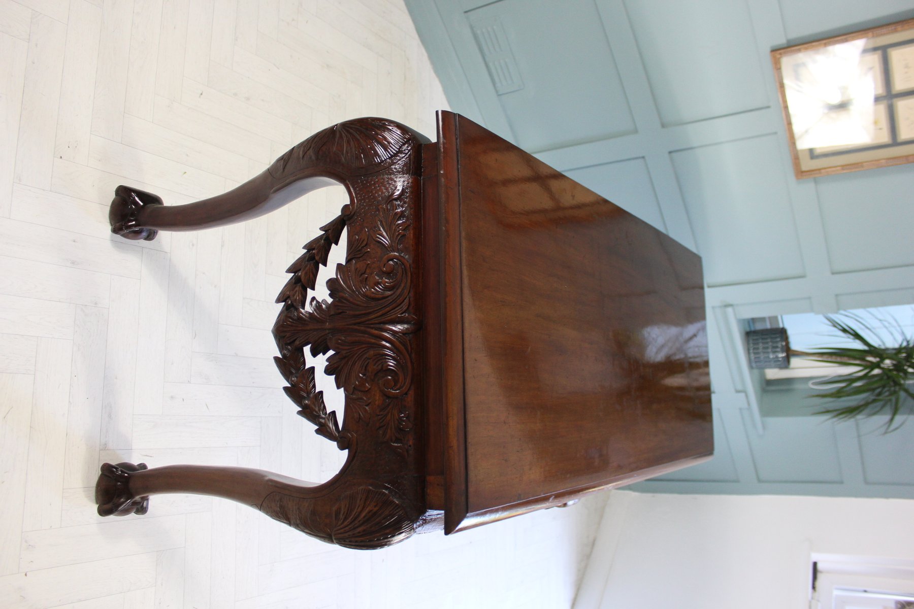 Antique Irish Mahogany Serving Table for sale at Pamono