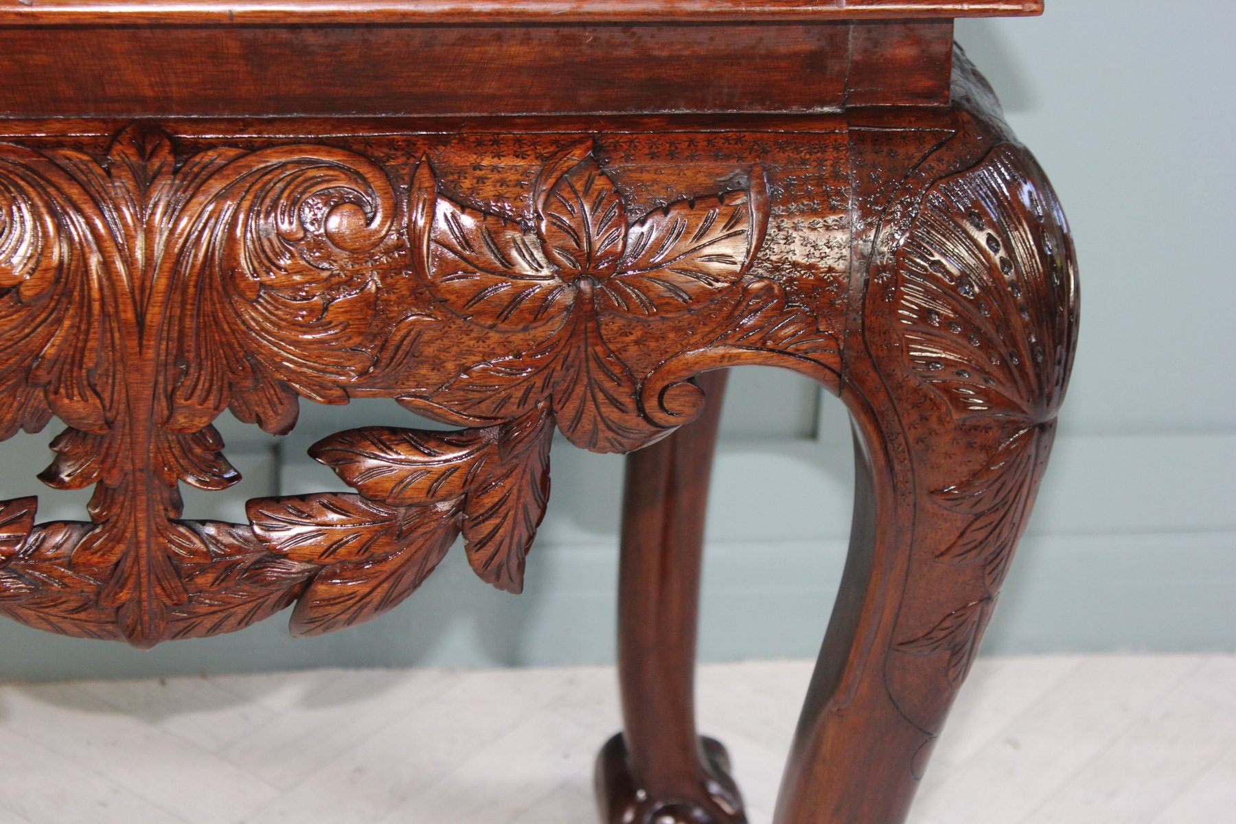 Antique Irish Mahogany Serving Table for sale at Pamono