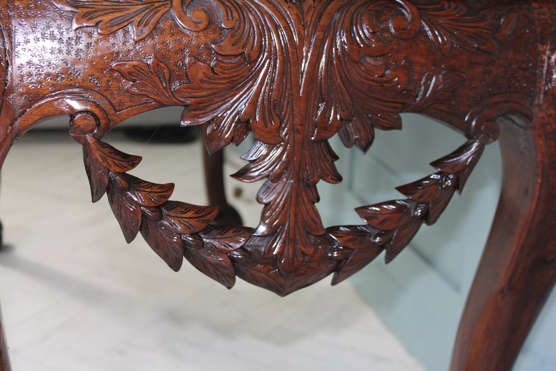 Antique Irish Mahogany Serving Table for sale at Pamono