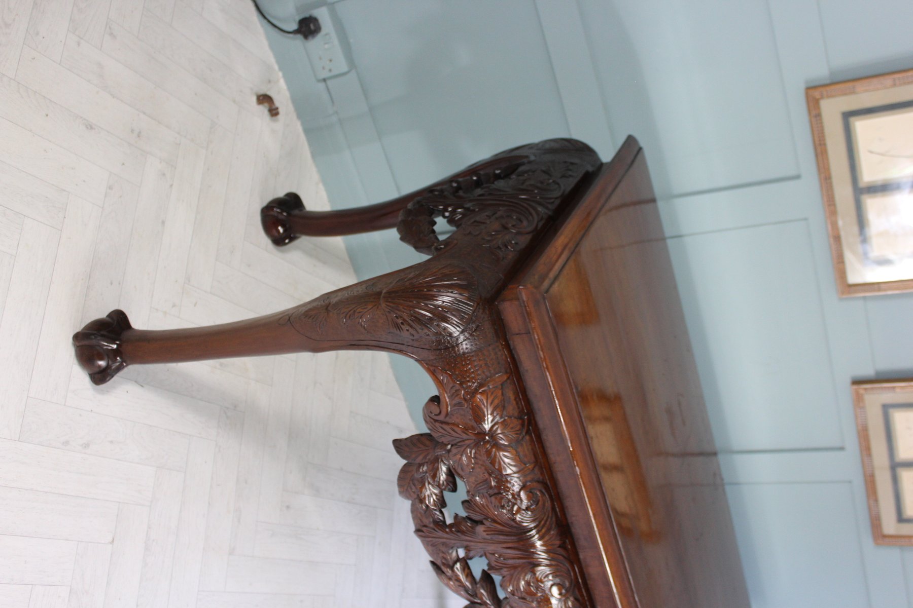 Antique Irish Mahogany Serving Table for sale at Pamono