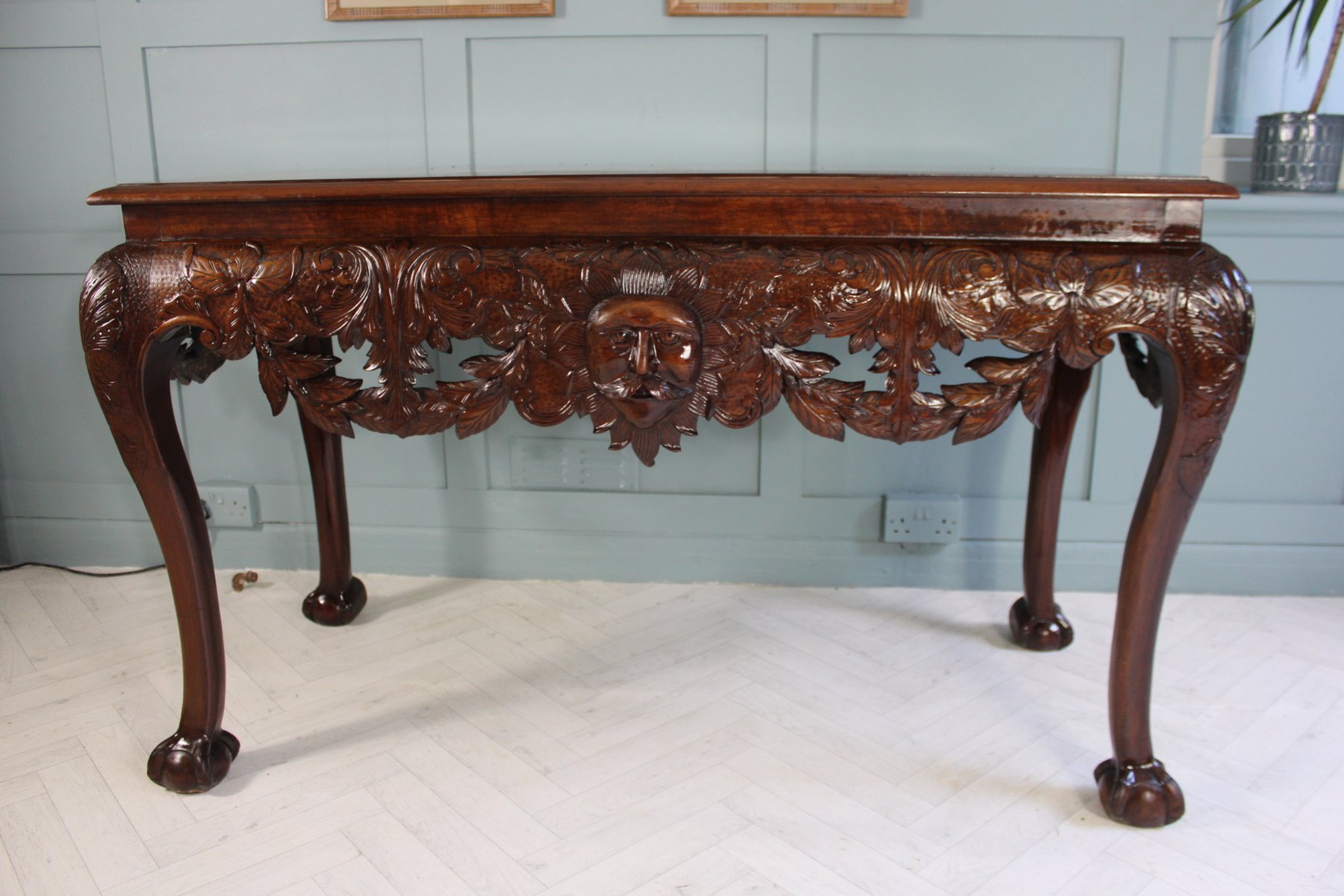 Antique Irish Mahogany Serving Table for sale at Pamono