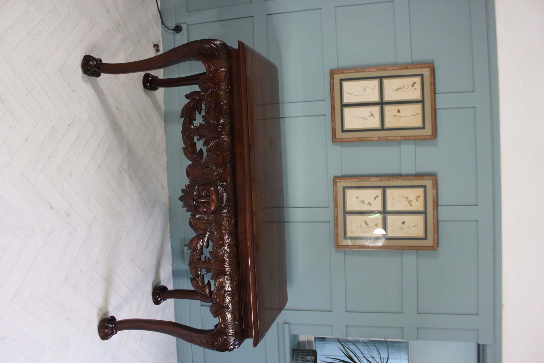 Antique Irish Mahogany Serving Table for sale at Pamono