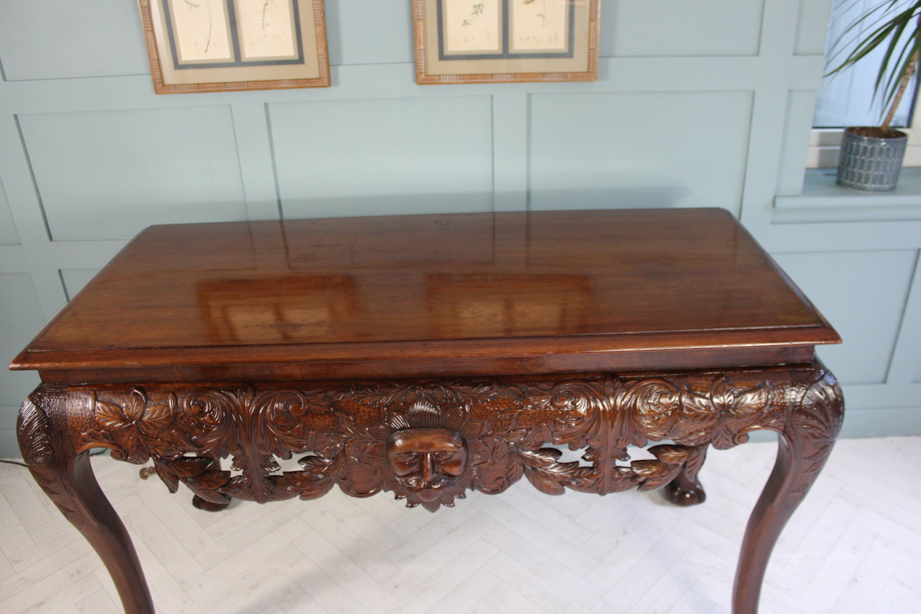 Antique Irish Mahogany Serving Table for sale at Pamono