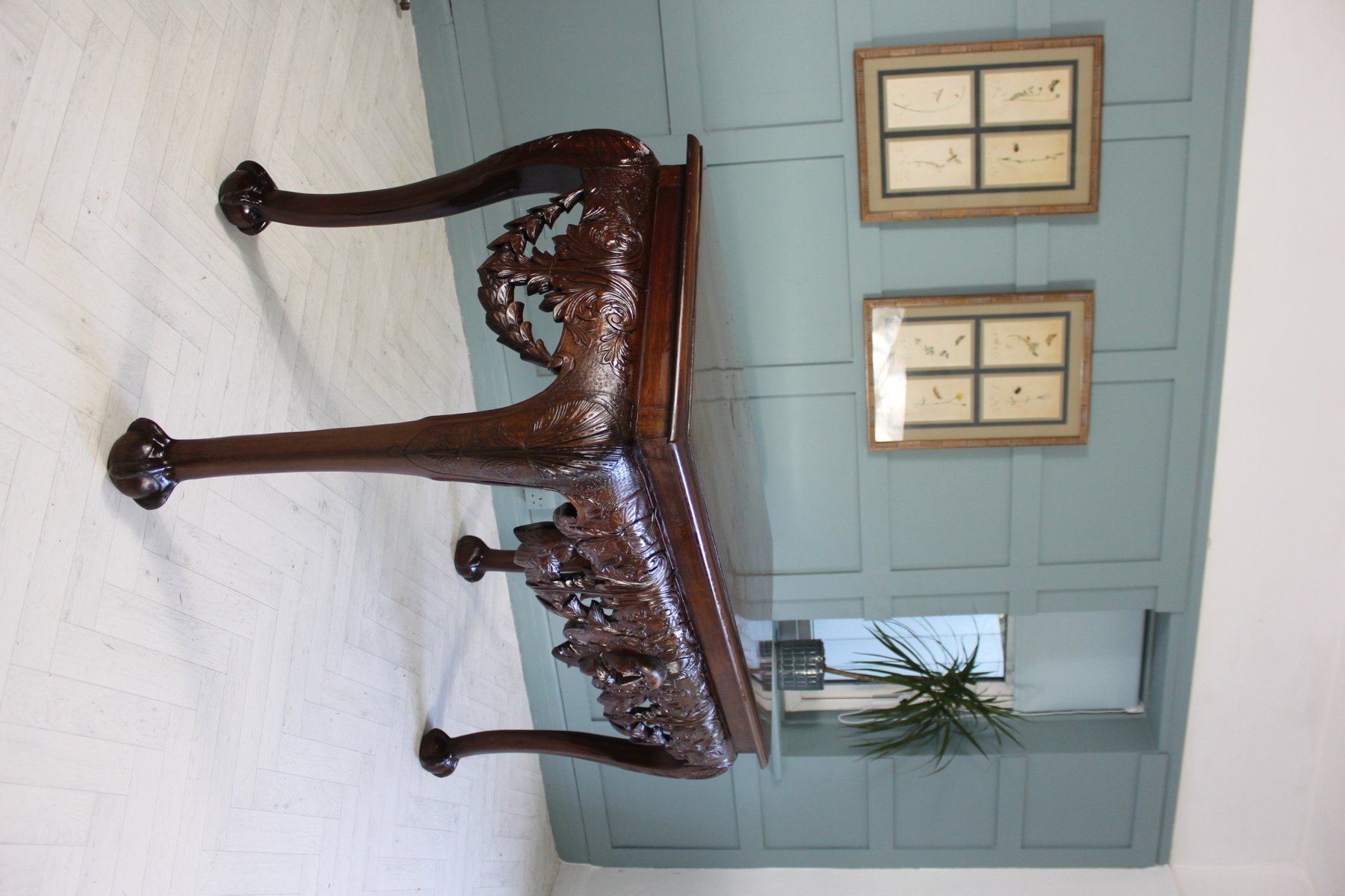 Antique Irish Mahogany Serving Table for sale at Pamono