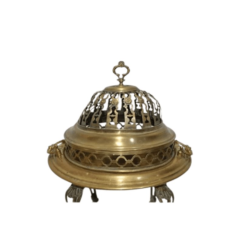 Spanish Heater Brasero with Paw Legs in Brass for sale at Pamono