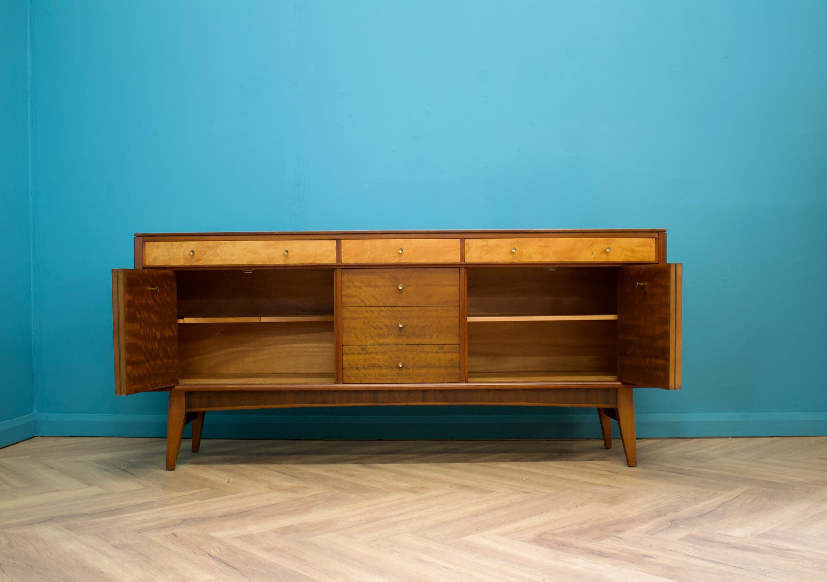 Walnut and Maple Sideboard for sale at Pamono