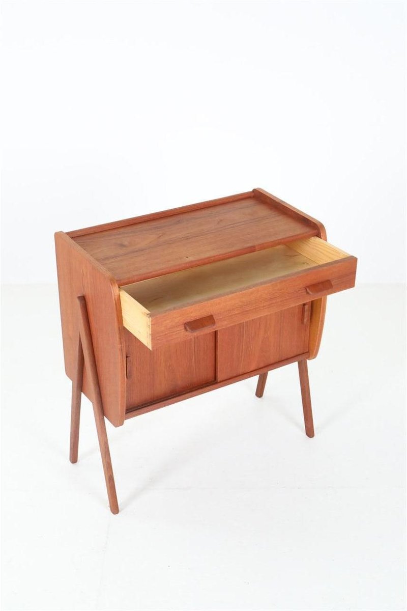 Small Danish Teak Sideboard with Sliding Doors and Drawer, 1960s for ...