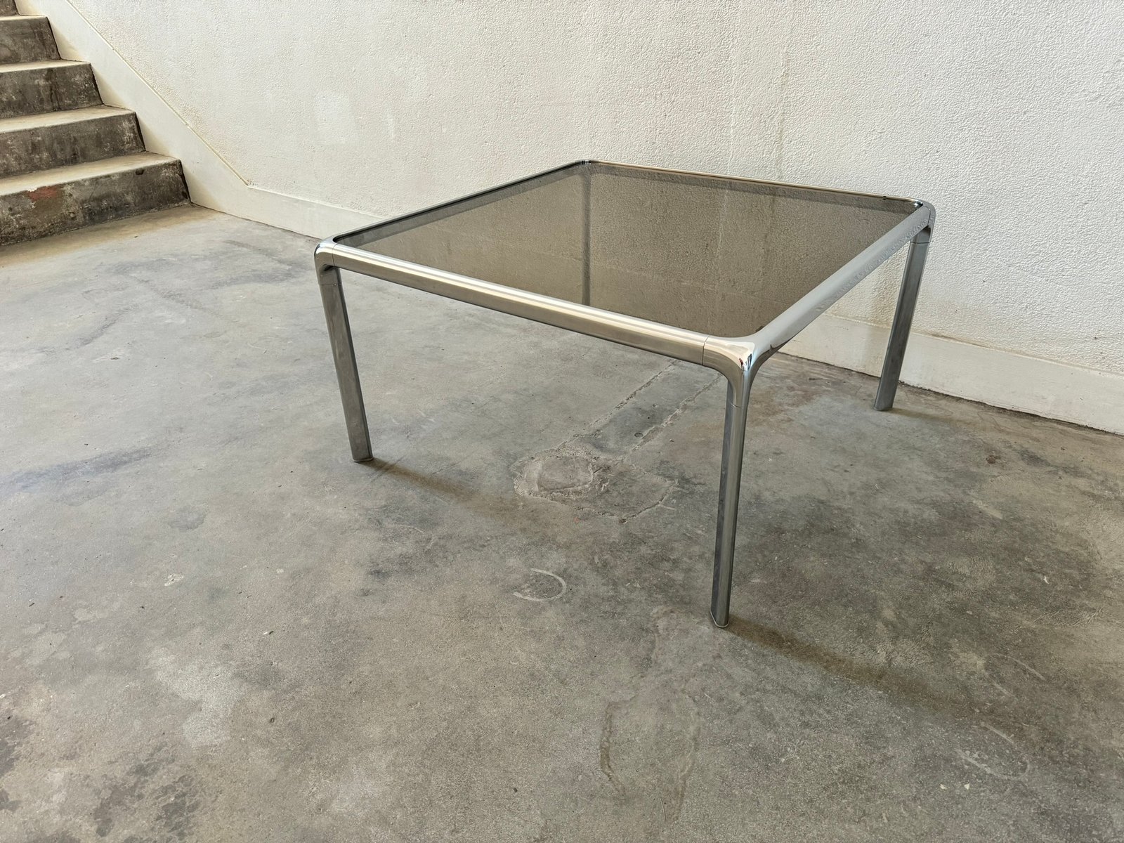 Vintage Chrome Coffee Table, 1970s for sale at Pamono