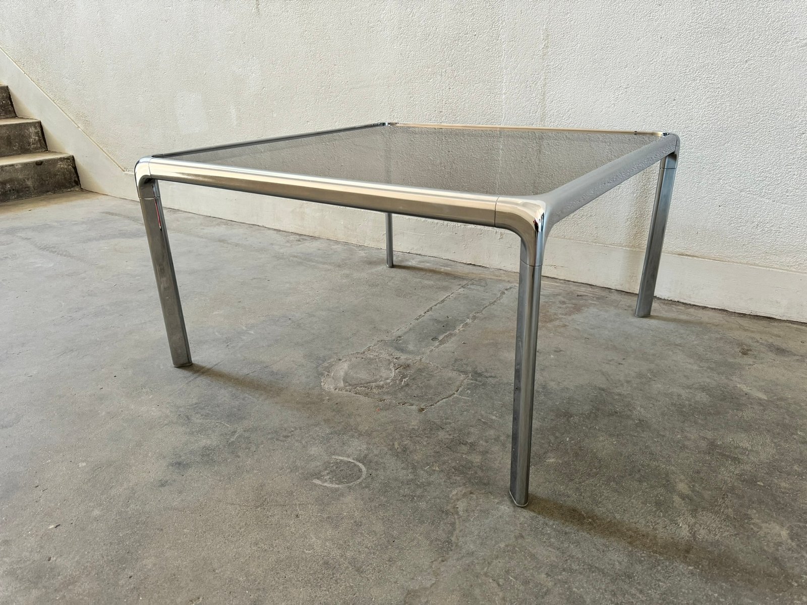 Vintage Chrome Coffee Table, 1970s for sale at Pamono