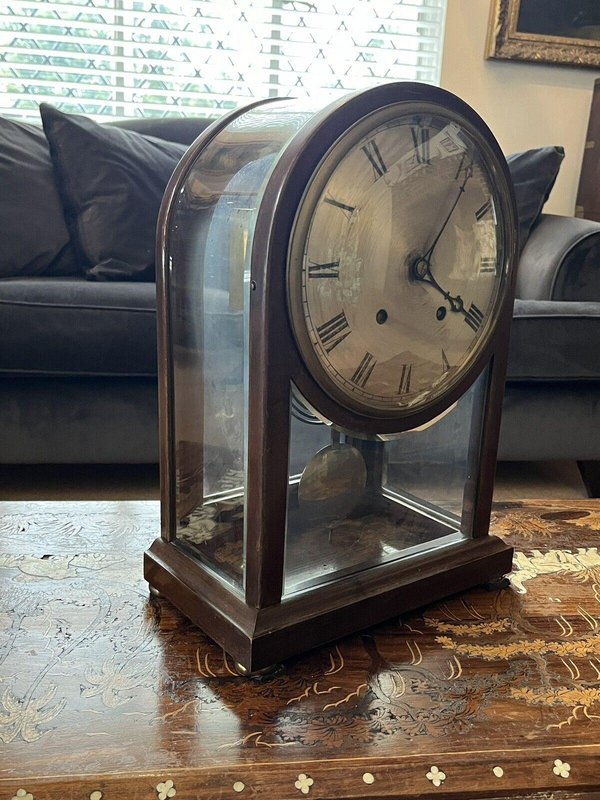 Quarter Striking Victorian Glass Table Clock for sale at Pamono