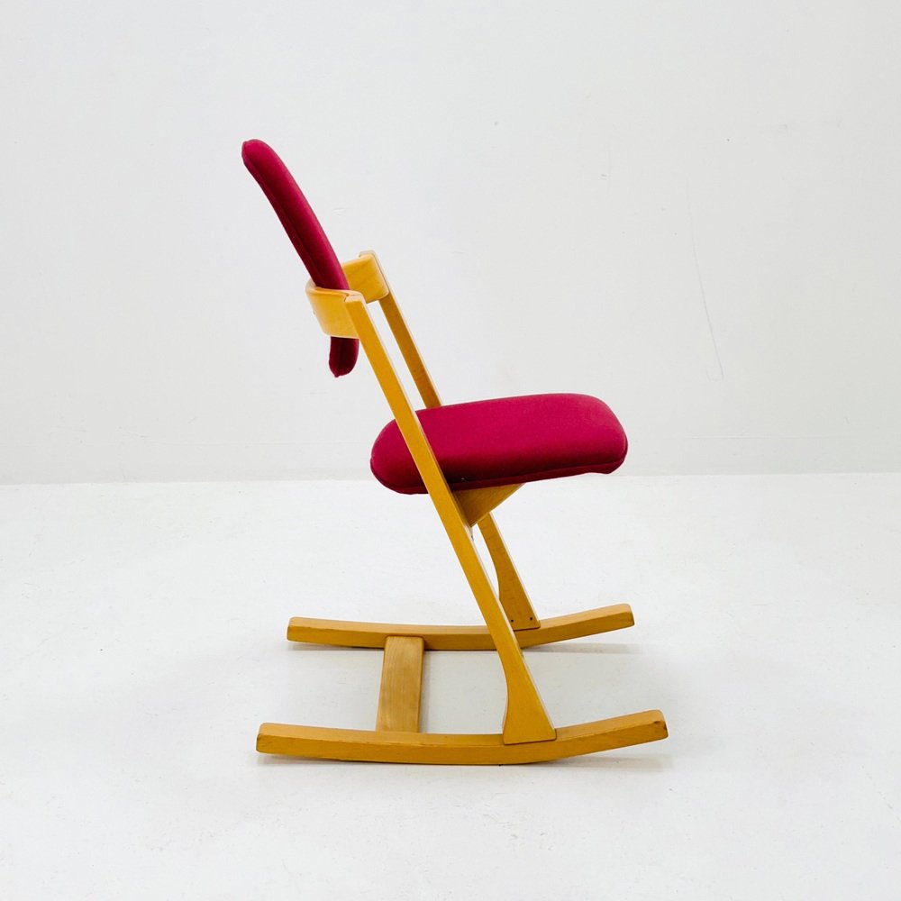 Vintage Teak Pendulum Balance Chair by Peter Opsvik for Stokke, Norway ...