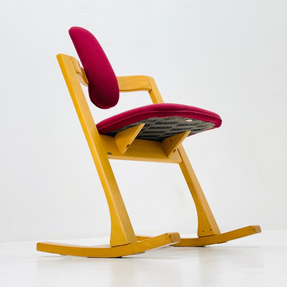 Vintage Teak Pendulum Balance Chair by Peter Opsvik for Stokke, Norway ...