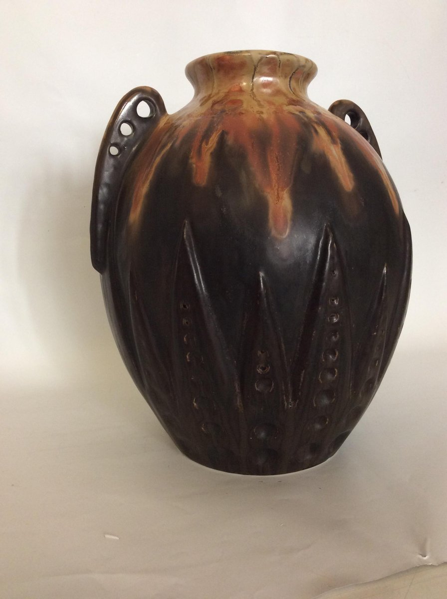 Art Deco Ceramic Vase by Gilbert Metenier, 1930s for sale at Pamono