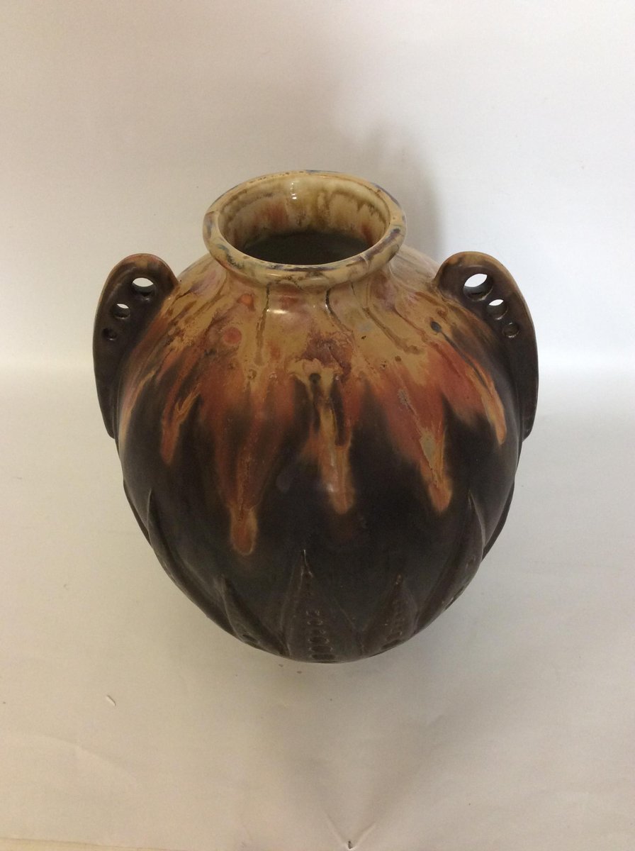 Art Deco Ceramic Vase by Gilbert Metenier, 1930s for sale at Pamono