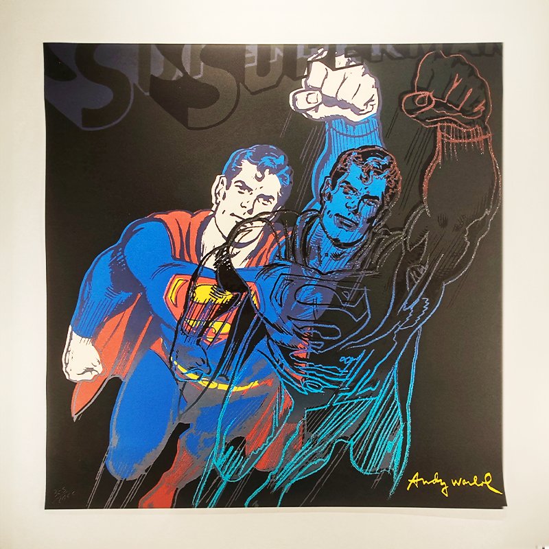 After Andy Warhol, Superman, Limited Edition Lithograph, 1980s for sale at Pamono