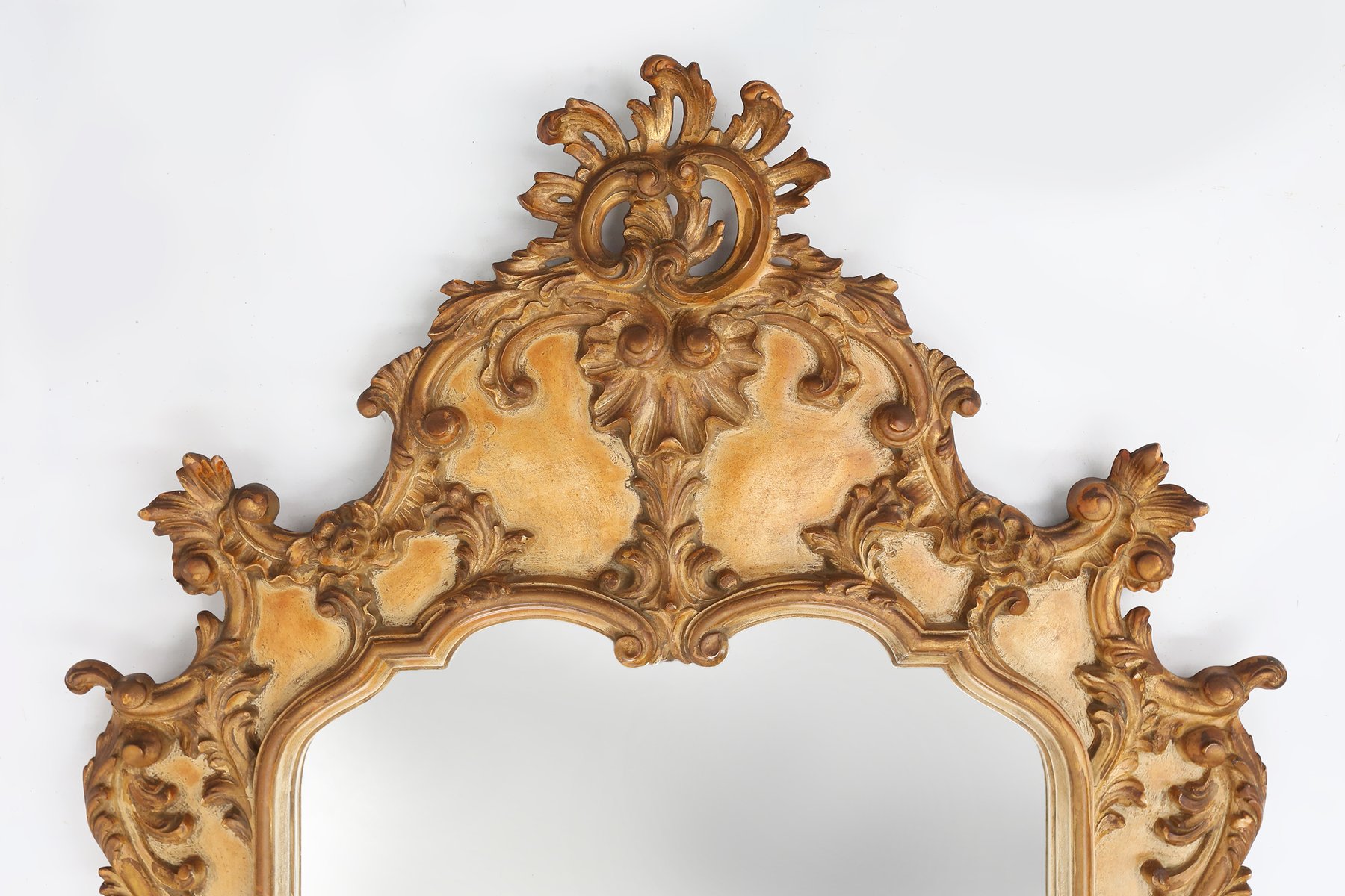 Rococo Gilted Mirror in Resin, Belgium, 1950s for sale at Pamono