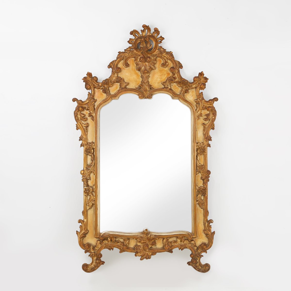 Rococo Gilted Mirror in Resin, Belgium, 1950s for sale at Pamono