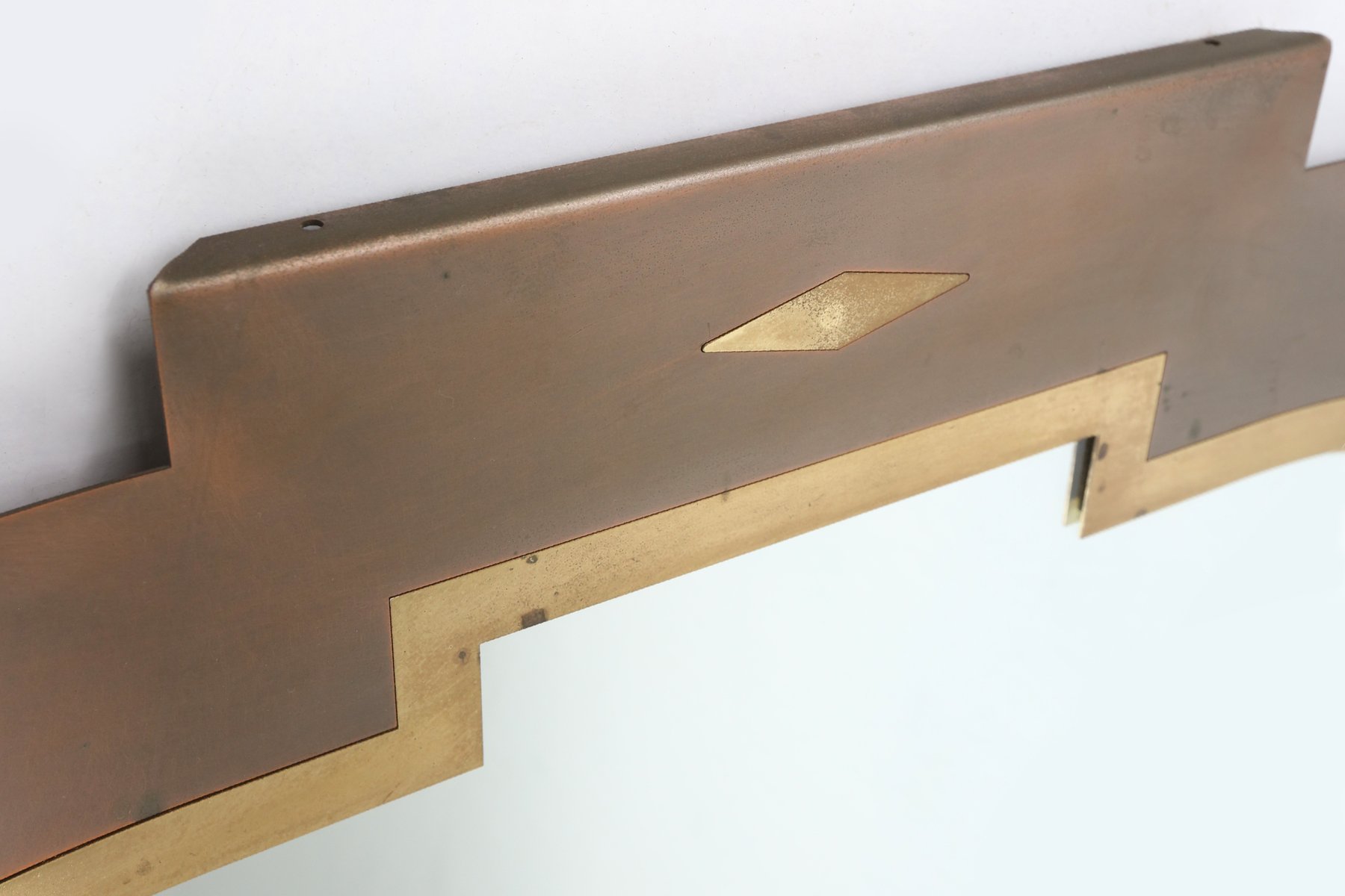 Graphical Mirror from Belgo Chrome, Belgium, 1980s for sale at Pamono