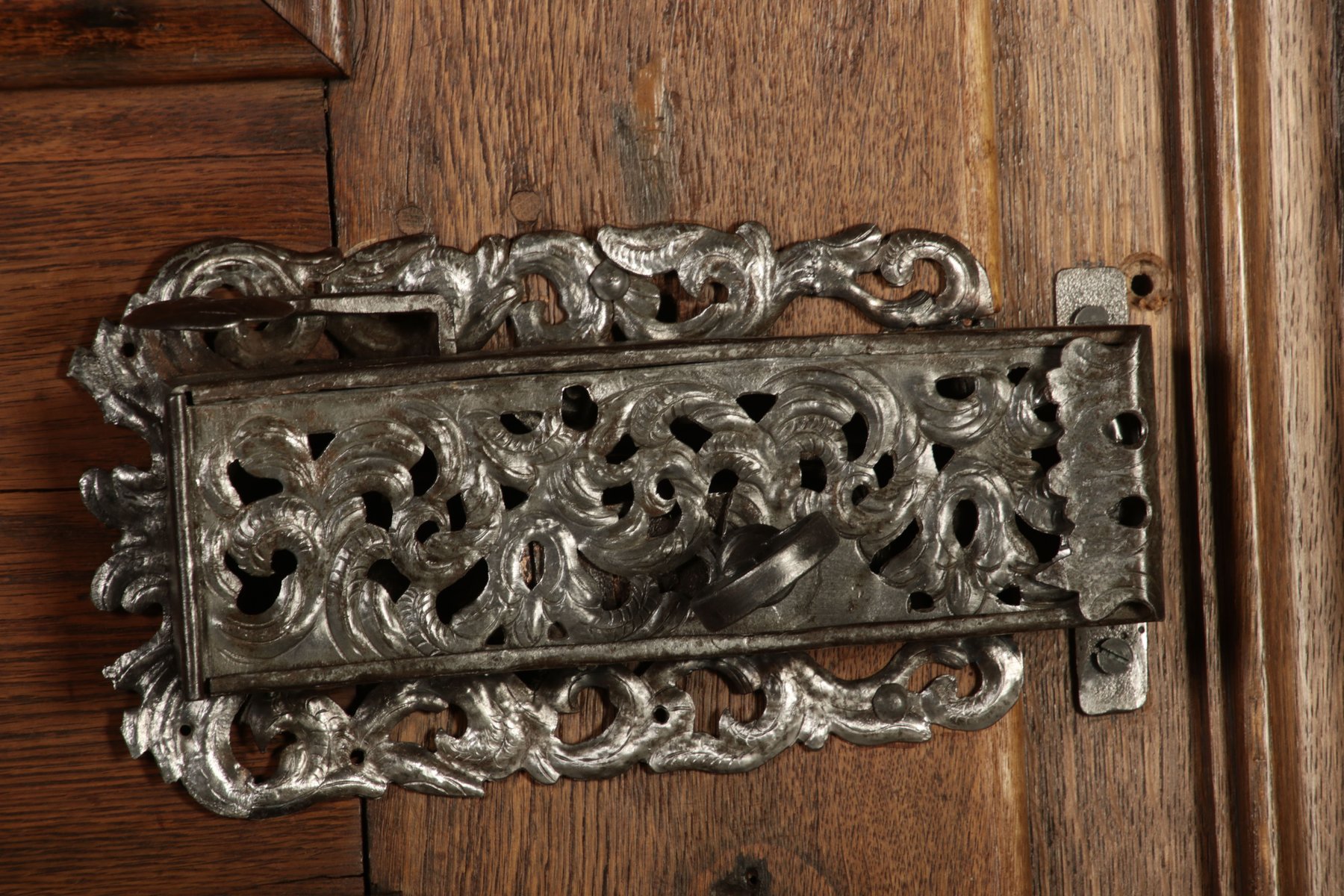 18th Century Baroque Door in Iron Lock with Frame, 1850s for sale at Pamono