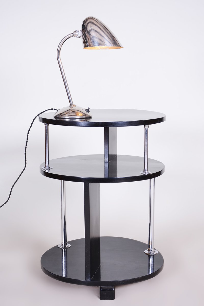 Art Deco Table Lamps in Chrome & Aluminium attributed to Franta Anyz ...