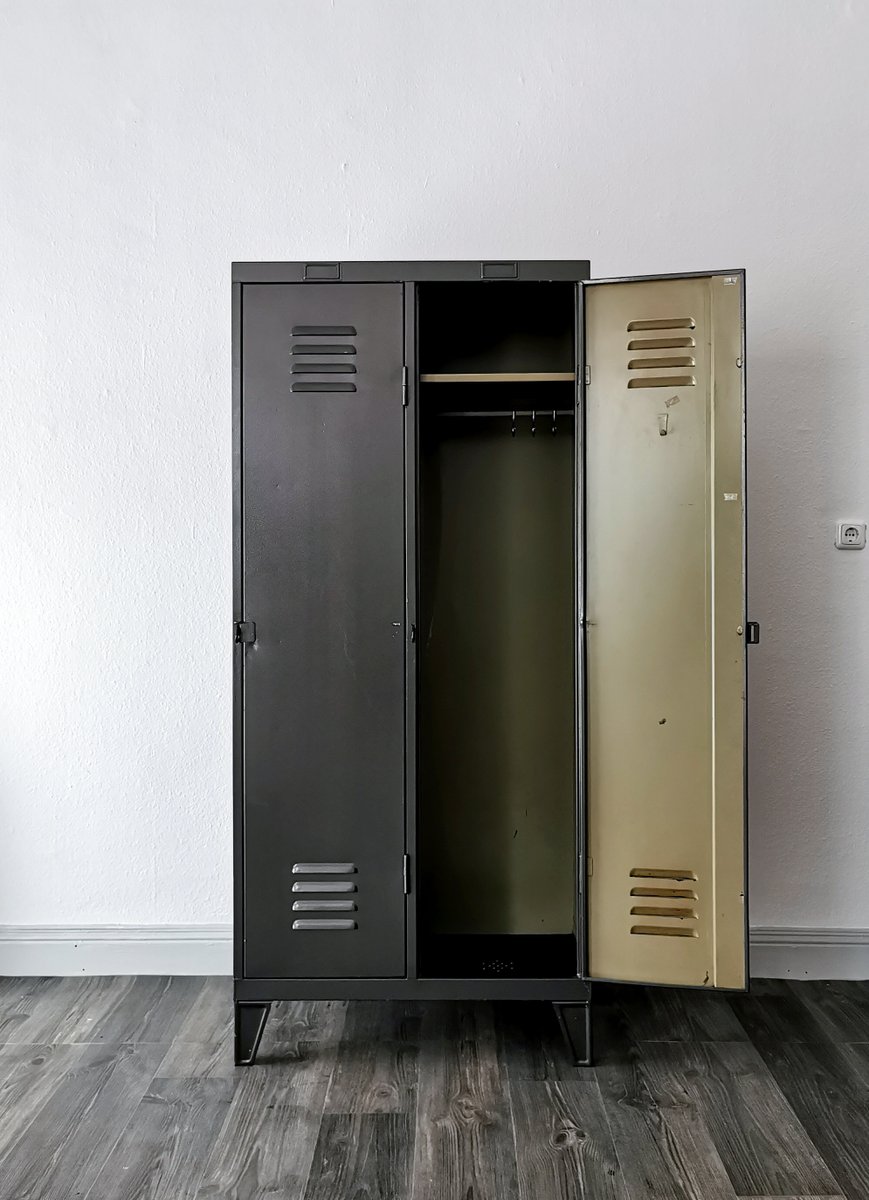 Vintage German Locker in Metal, 1960s for sale at Pamono